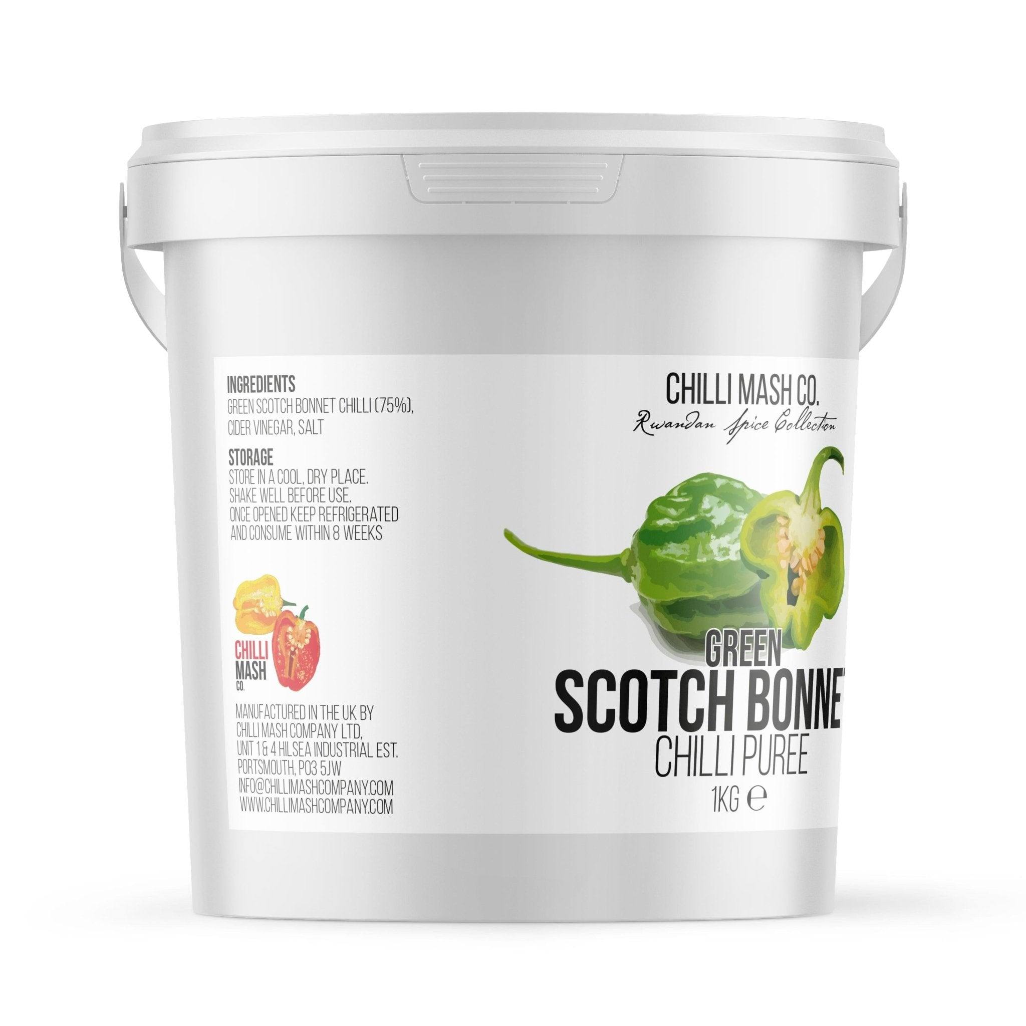 Green Scotch Bonnet Chilli Puree | 1kg | Chilli Mash Company